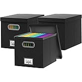 Amazon.com: GRSQYS 3 Pack File Storage Box with Lid File Boxes for ...