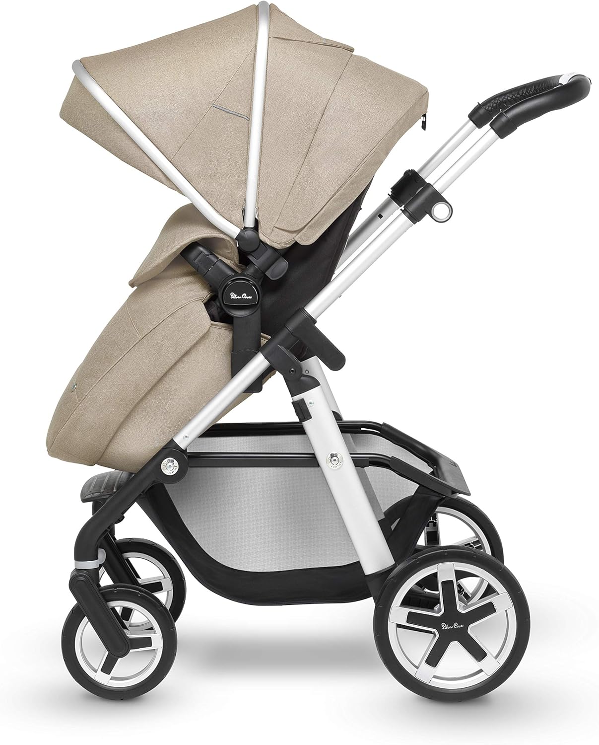Silver Cross Pioneer Baby Pram and Pushchair, Satin Silver Chassis ...