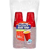 Amazon.com: Hefty Easy Grip Plastic Party Cups (Red, 9 Ounce, 50 Count ...