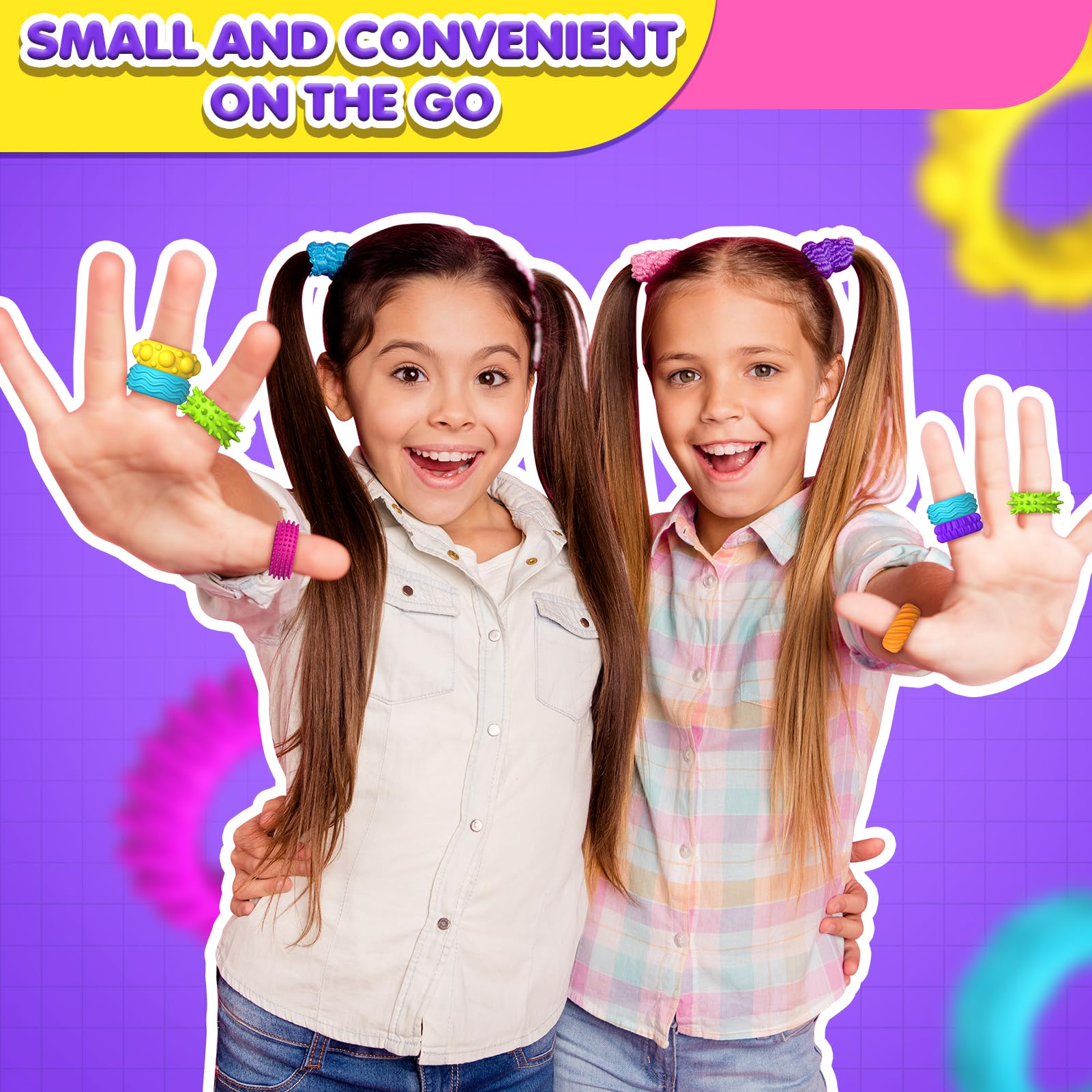 Mua Fidget Toys Sensory Rings for Kids: Fidget Ring 18 Pack - Sensory Toys for Kids with Autism ...