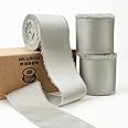 Amazon.com: Mlurcu Silver Gray Silk Satin Ribbon 1.5 Inch x 21 Yards ...