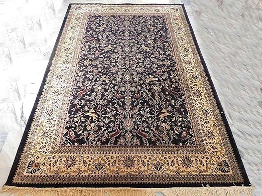Buy Bhadohi Carpet Industries Beatiful Floral Design Silk Touch Carpet ...