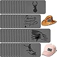 Amazon.com: 60 Pcs Blank Leatherette Hat Patches with Adhesive Rustic Leatherette Rectangle ...