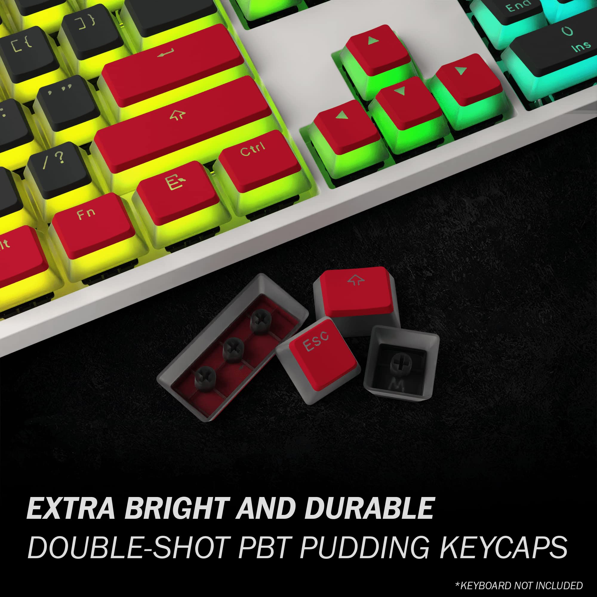 Mua HK Gaming Pudding Keycaps Set | Doubleshot PBT Keycap Set | Full ...