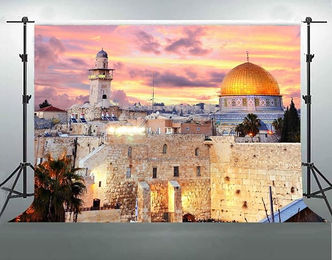 Amazon.com : Jerusalem Cityscape Backgrounds for Photography, 7x5ft ...
