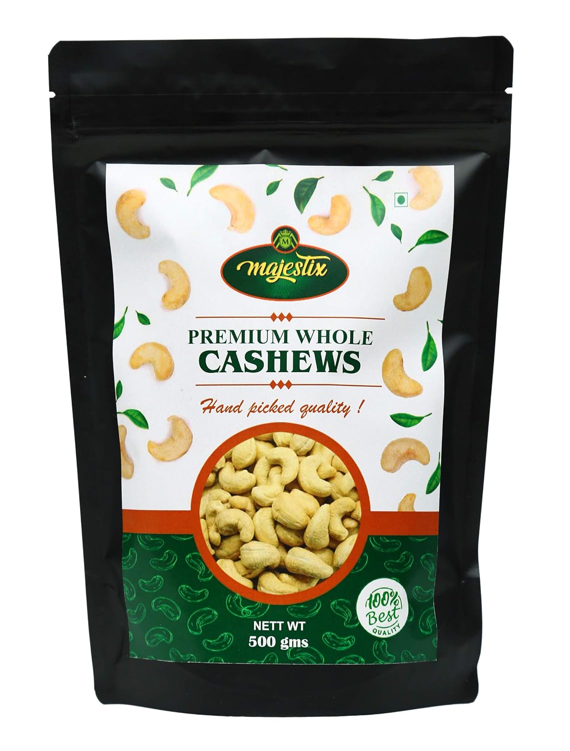 Majestix Premium W240 Cashews (500g) | Big Size Kaju | Handpicked Quality Cashew Nuts: Amazon.in ...