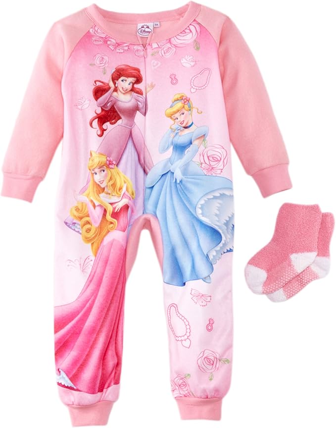 Disney Princess Girls' Princess Onesie, Lilac Pink, 2 Years: Amazon.co ...