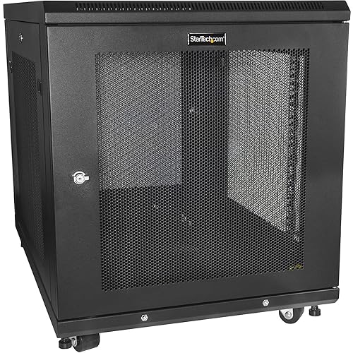 StarTech.com 4-Post 12U Server Rack Cabinet, 19" Data Rack Cabinet for ...