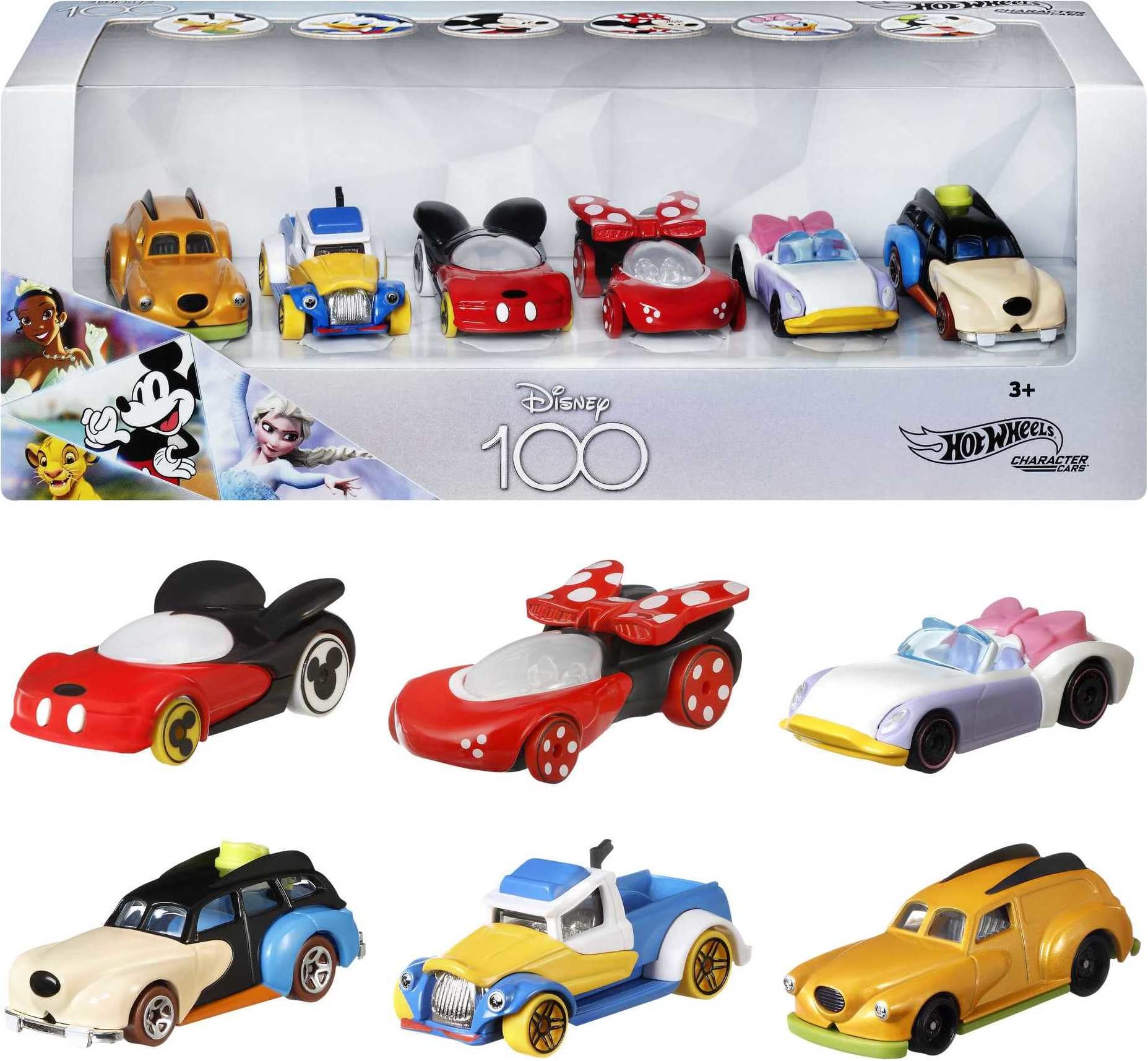 Mua Hot Wheels Disney Toy Cars 6-Pack, Set of 6 Character Vehicles in ...