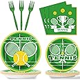 Amazon.com: 96 Pcs Tennis Party Supplies for 24 Guests Tennis Ball ...