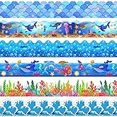 Amazon.com: Whaline 69Ft Ocean Bulletin Board Borders Under The Sea ...