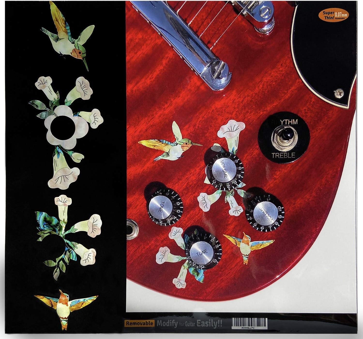 Inlay Sticker Decal for Guitars Volume/Tone Knobs – Birds & Blooms ...