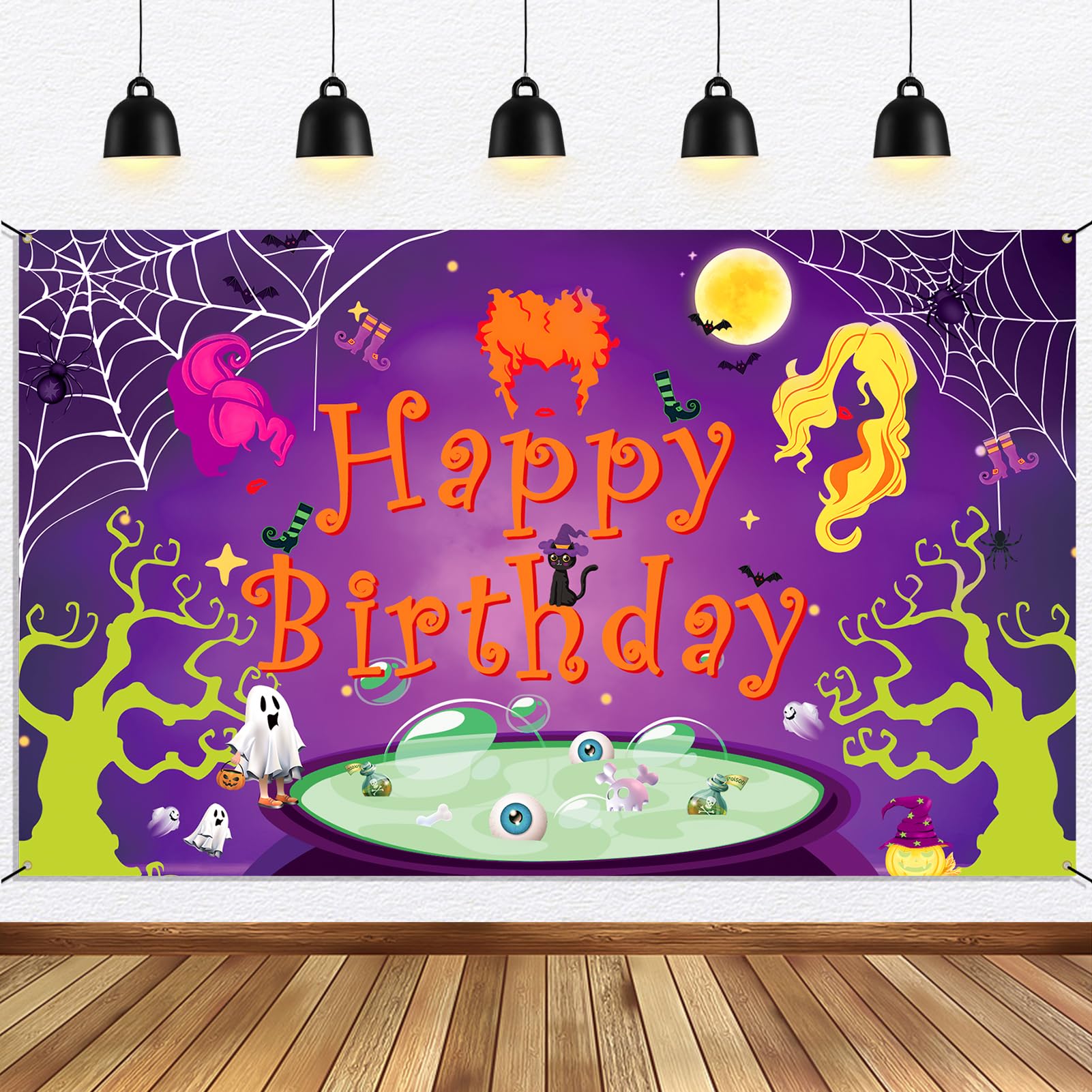 Ufocusmi Halloween Birthday Party Decorations, Witch Happy Birthday ...
