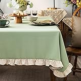 Amazon.com: Waffle Weave Textured Rectangle/Oblong Tablecloth with ...