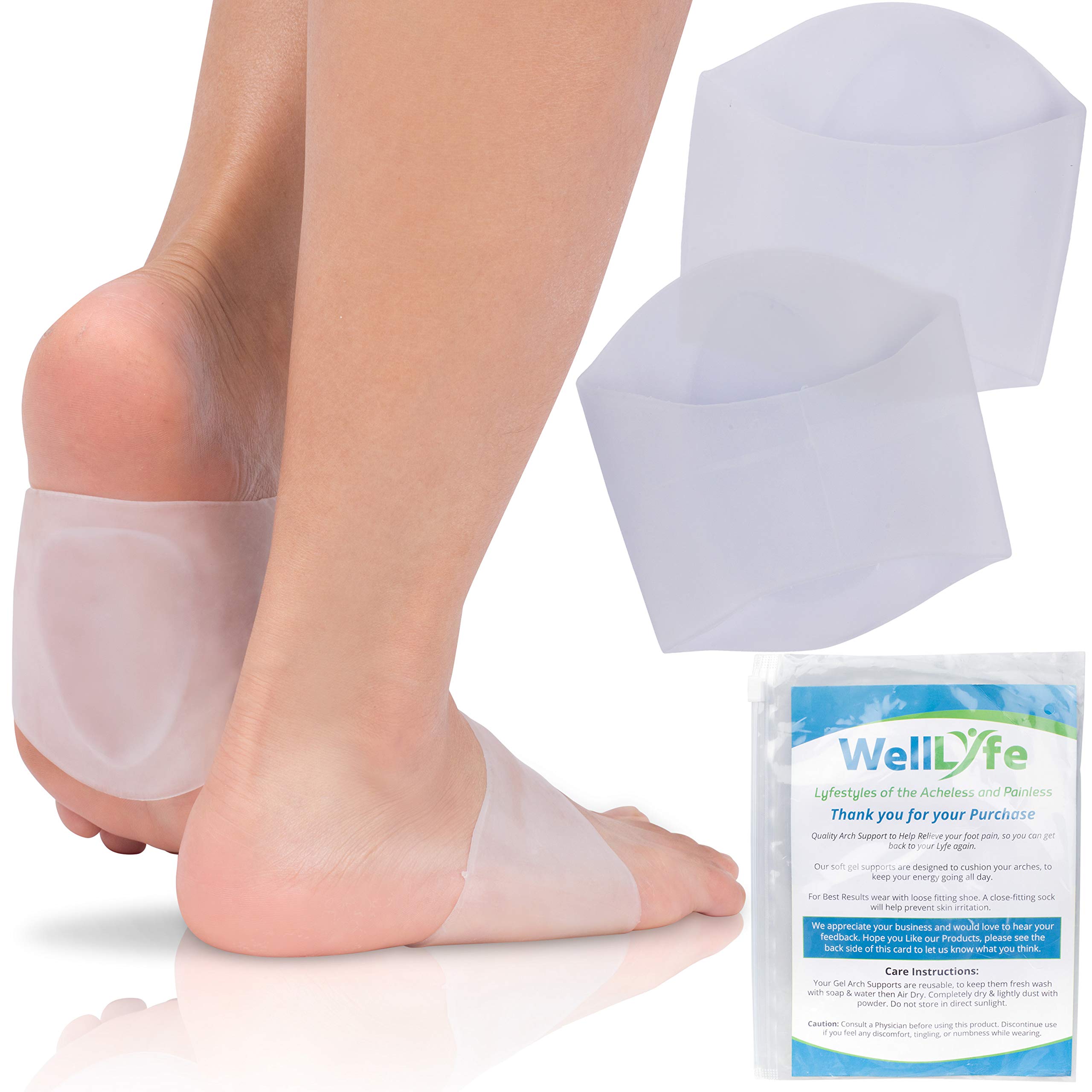 Blowout Sale - Two Pairs of Medium/Large Premium Soft Gel Arch Support ...