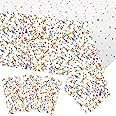 Amazon.com: Tatuo 3 Pieces Sprinkle Tablecloth Disposable Plastic ...