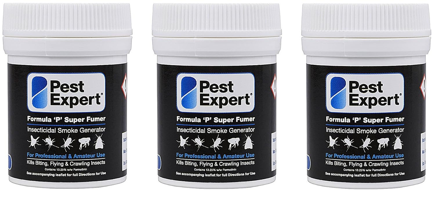 Pest Expert Super Fumer Flea Killer Smoke Bomb 3 x 11g - Formula 'P ...