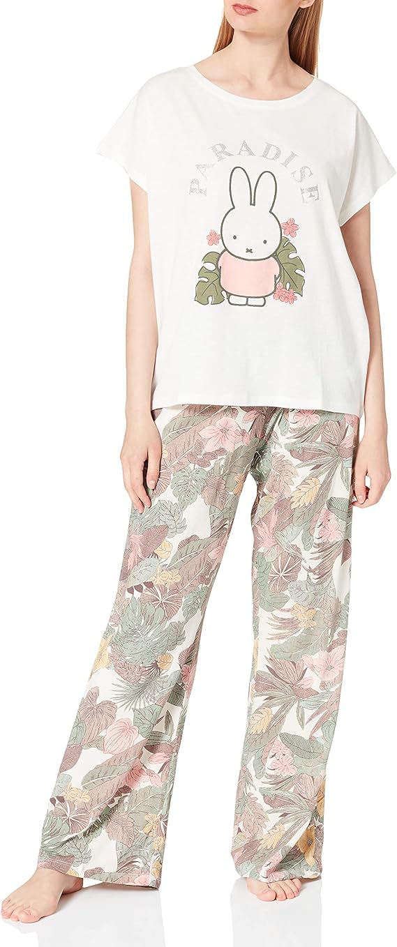 women'secret Women's Pijama Largo Manga Corta Algodón Miffy Pyjama Set ...