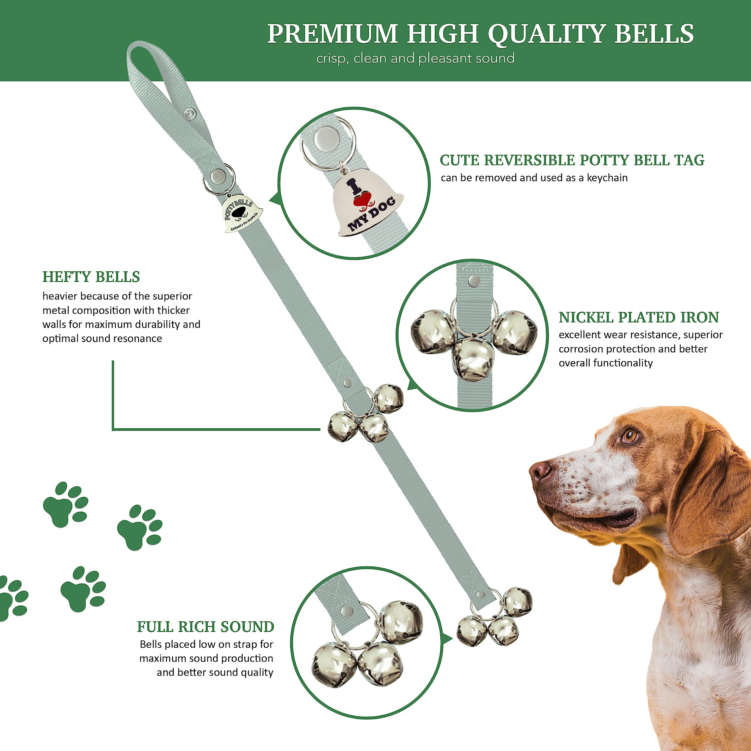Bells For Dogs To Go Caldwell's Dog Potty Bells - 6-Loud Bell Training ...