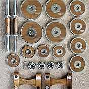 PROIRON Dumbbell Set Walnut-Steel Designed Dumbbells Set 20kg ...