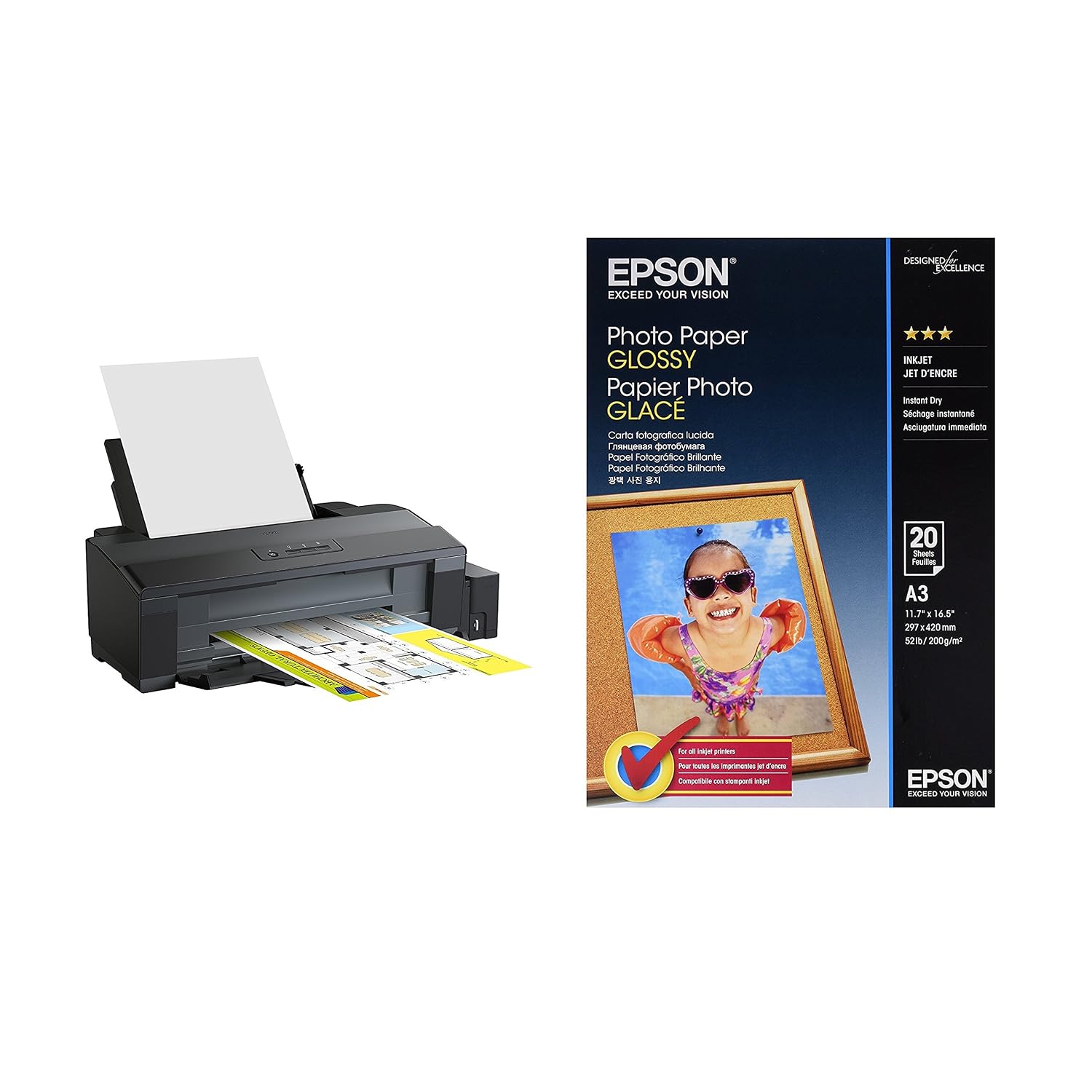 Epson ET-14000 EcoTank A3 WiFi Printer - With Paper Bundle: Amazon.co ...