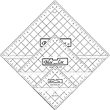 Amazon.com: Bloc Loc Half Square Triangle Ruler Set 1