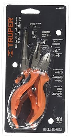 Truper JGO-PM-3, Juego de 3 mini pinzas, comfort grip: Amazon.com.mx ...