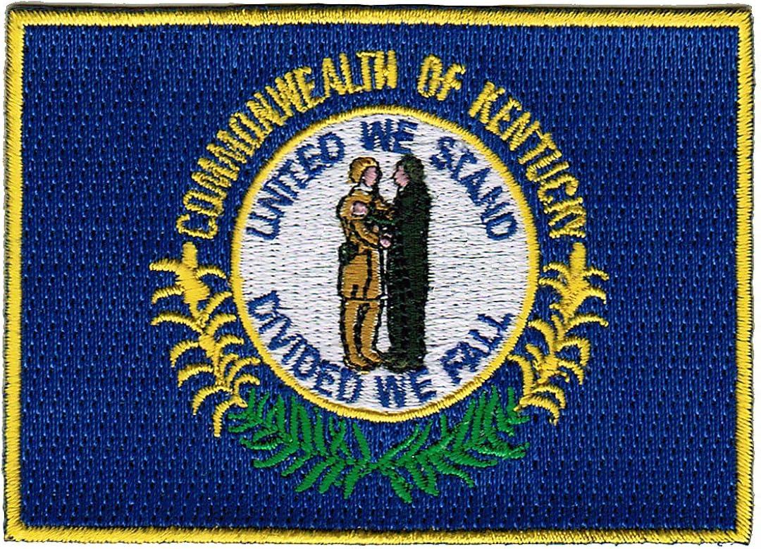 Amazon.com: Kentucky State Flag Embroidered Patch Iron-On KY Emblem ...