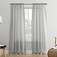 Amazon.com: No. 918 Erica Crushed Sheer Voile Rod Pocket Curtain Panel, 51" x 84", Red : Home ...