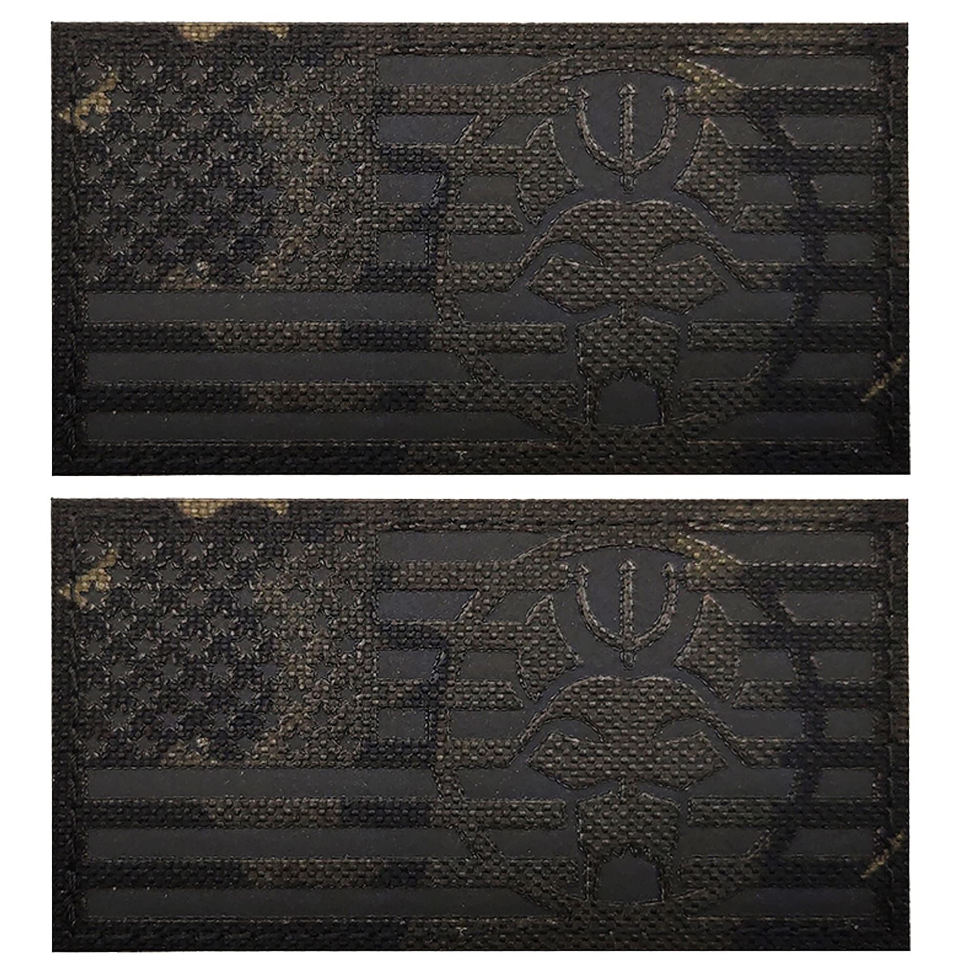 Mua 3.54 x 1.97Inch Multicam Black Infrared IR Seal Team DEVGRU Trident ...