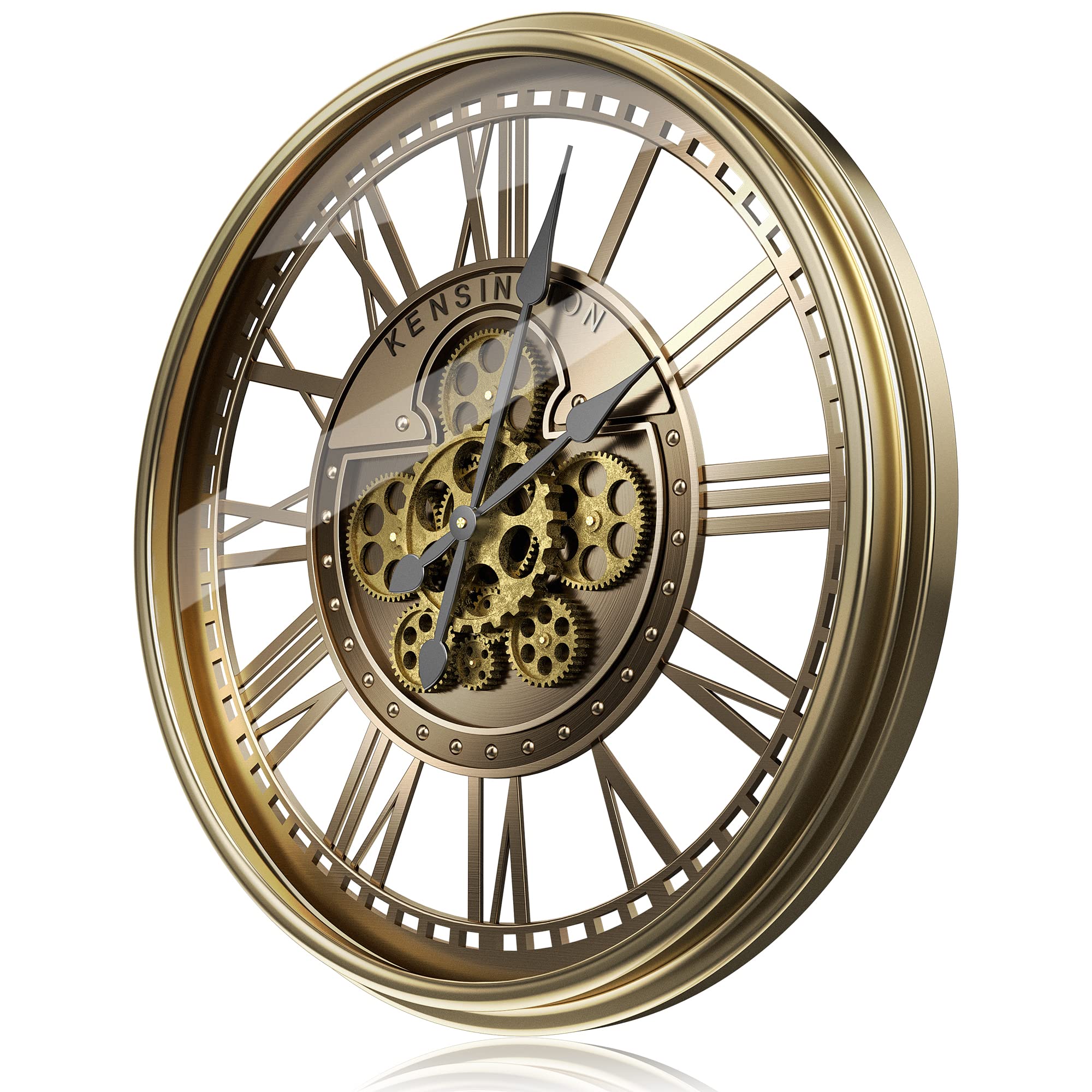 Mua TOKTEKK Large Real Moving Gears Wall Clock, Battery Operated Modern ...