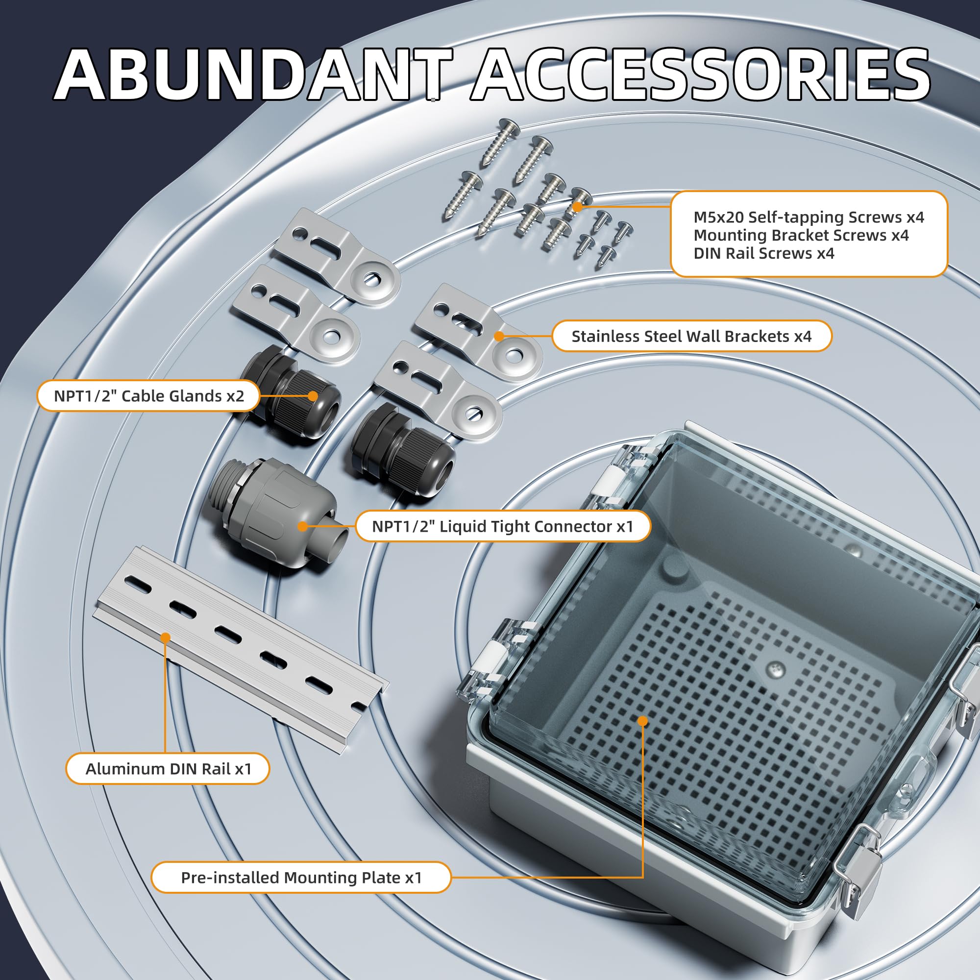 Mua Joinfworld 6x6x4 Outdoor Electrical Box Weatherproof Junction Box ...