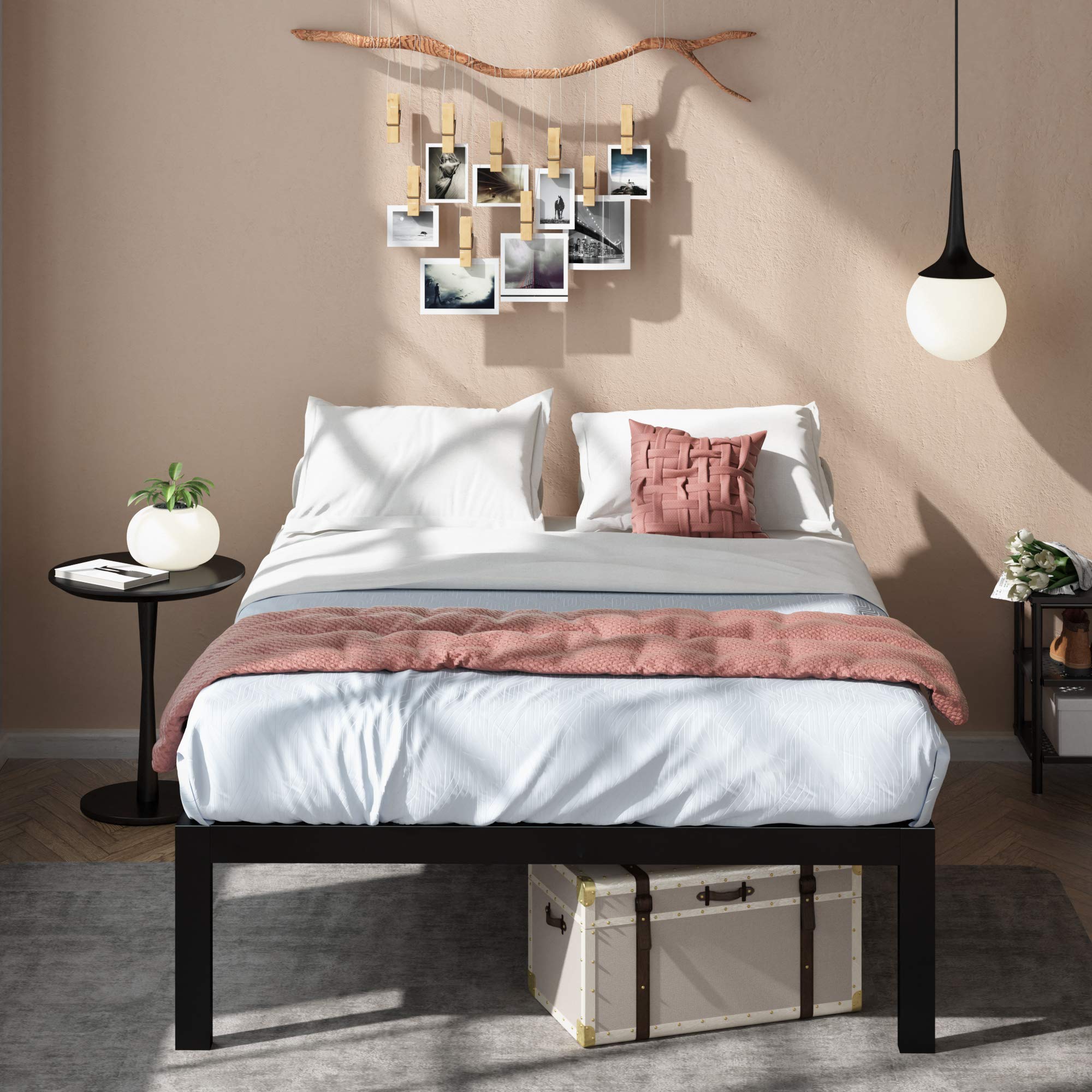 ZINUS Lorrick Metal Platform Bed Frame, Mattress Foundation, Easy, Bolt ...