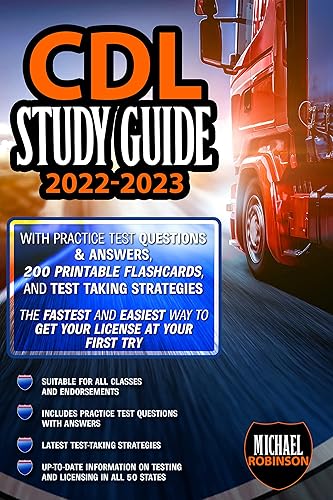 CDL Study Guide 2022-2023: With Practice Test Questions & Answers, 200 ...