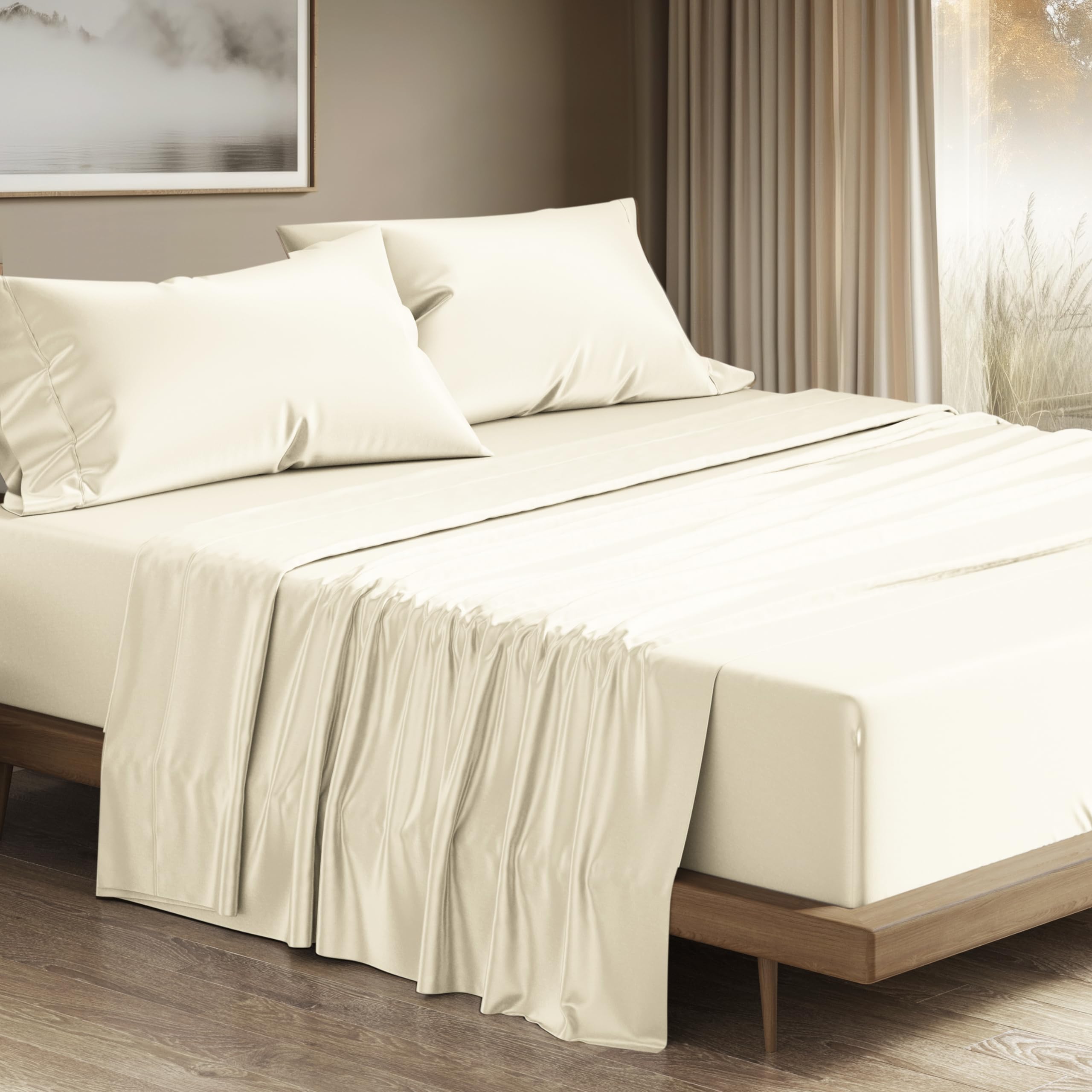 THREAD SPREAD 100 Egyptian Cotton Sheets California King Size 1200 THREAD SPREAD 100 Egyptian Cotton Sheets California King Size 1200