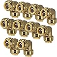 Amazon.com: [10-Pack] PROCURU 1/2-Inch Pushfit 90-Degree Elbow, Push-to-Connect Plumbing Brass ...