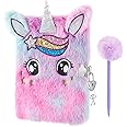 Amazon.com: Plush Unicorn Notebook Set - Sparkly Journal Unicorn Diary ...