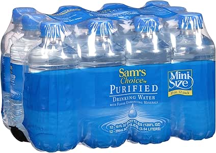 Amazon.com : Sam's Choice Purified Drinking Water, 10 fl oz, 12 pack ...