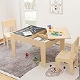 Amazon.com: Curipeer 4 in 1 Kids Table and Chair Set, Table and Chairs for Toddlers 2-5 with 2 ...