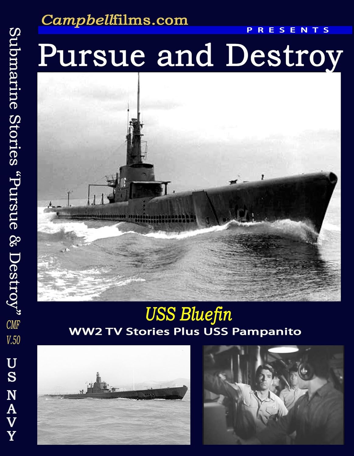 Amazon.com: USS Bluefin "Pursue & Destroy" Navy Gato Submarines WW2 ...