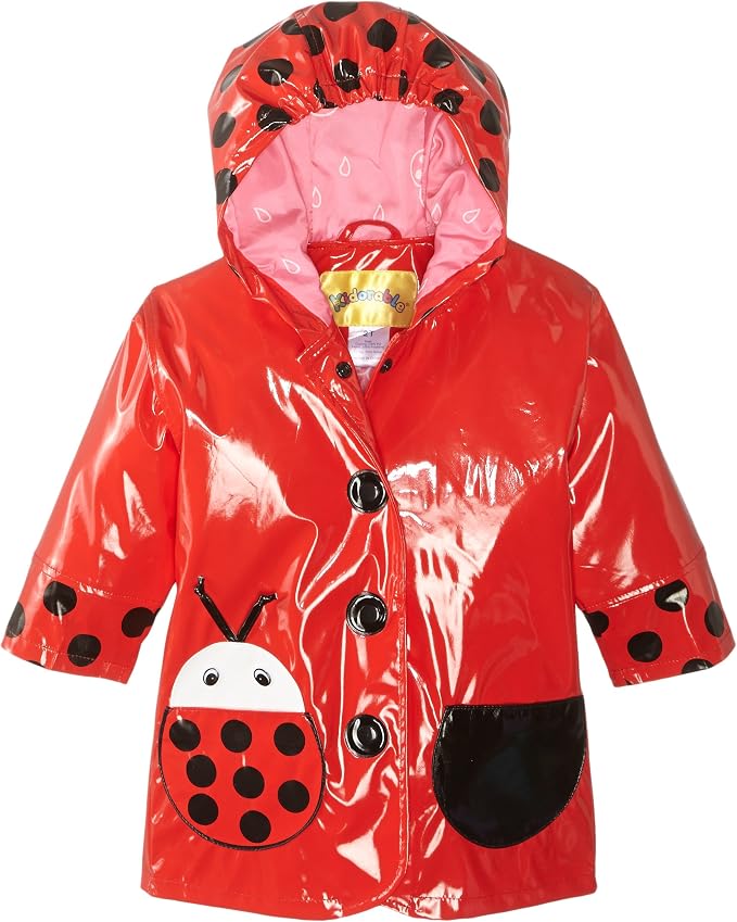 Amazon.com: Kidorable Red Ladybug PU All-Weather Raincoat for Girls ...