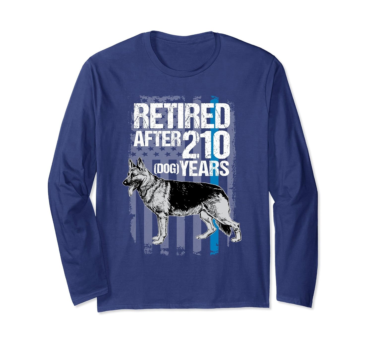 Police K9 Unit Dog 30 Years Retirement Long Sleeve Tshirt-4LVS – 4loveshirt