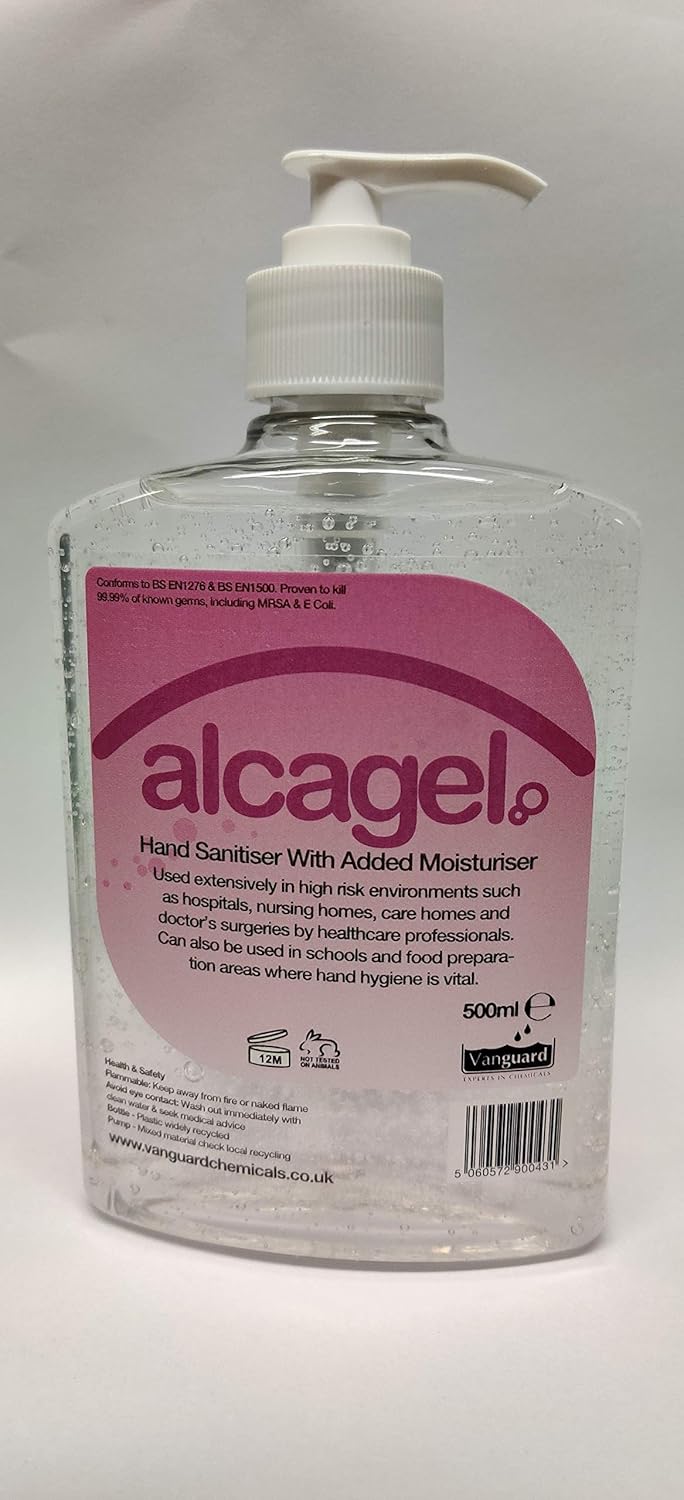 Vanguard Alcagel Alcohol Gel Hand Sanitiser (9X 500ml Bottles): Amazon ...