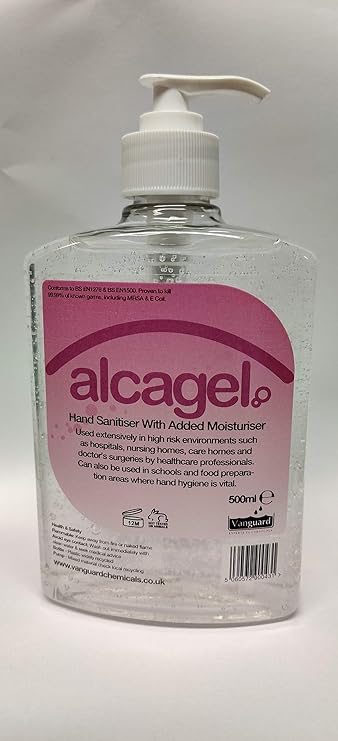 Vanguard Alcagel Alcohol Gel Hand Sanitiser (9X 500ml Bottles): Amazon ...