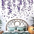 Amazon.com: Hanging Leaves Wall Stickers for Bedroom: Flowers Vine Tree ...