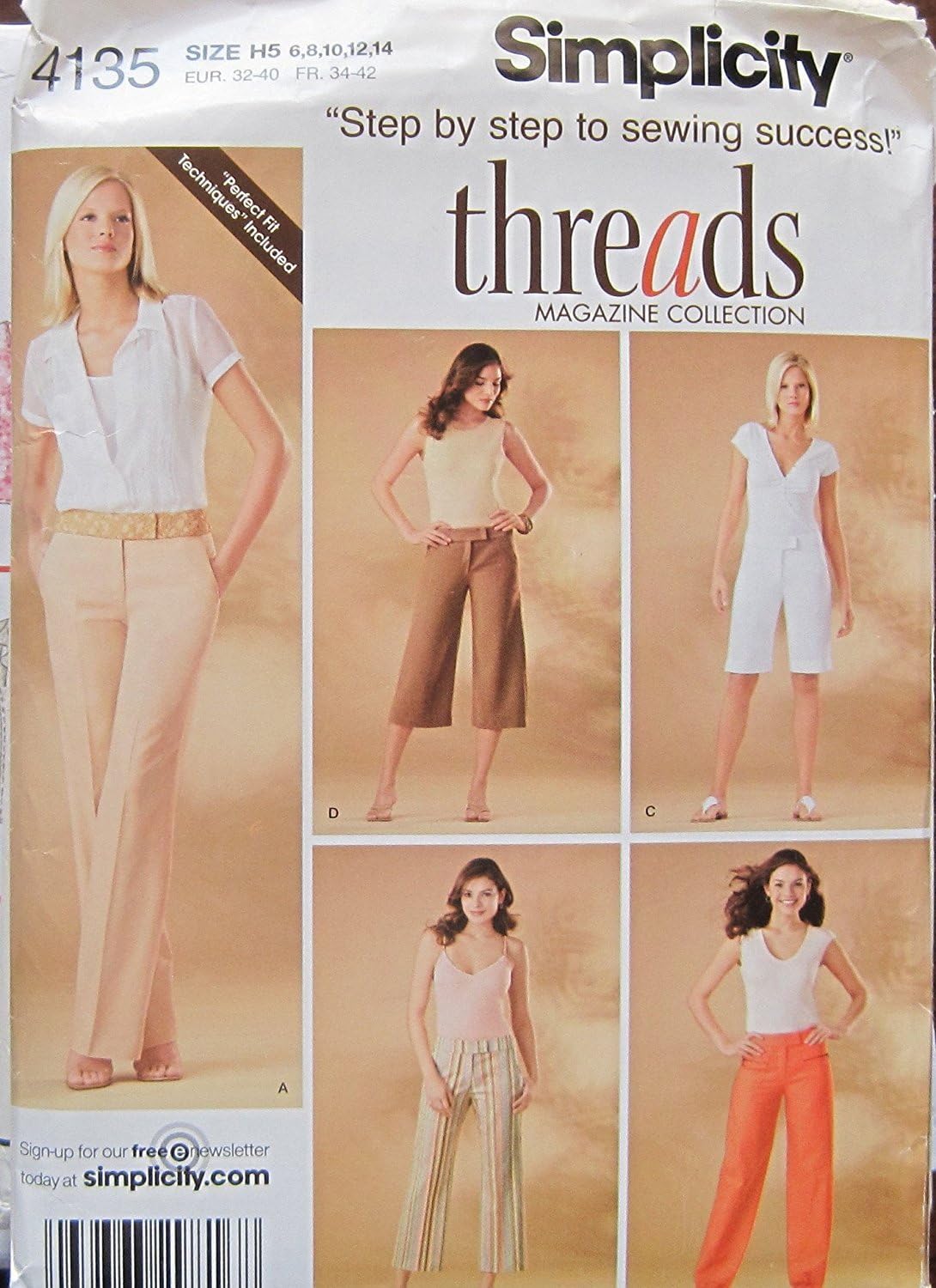 Amazon.com: SIMPLICITY PATTERN 4135 MISSES'/MISS PETITE BOOT LEG ...