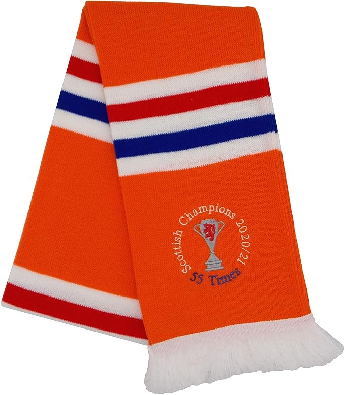 Rangers 55 Times Scottish Champions Embroidered Scarf 2020/2021 ...
