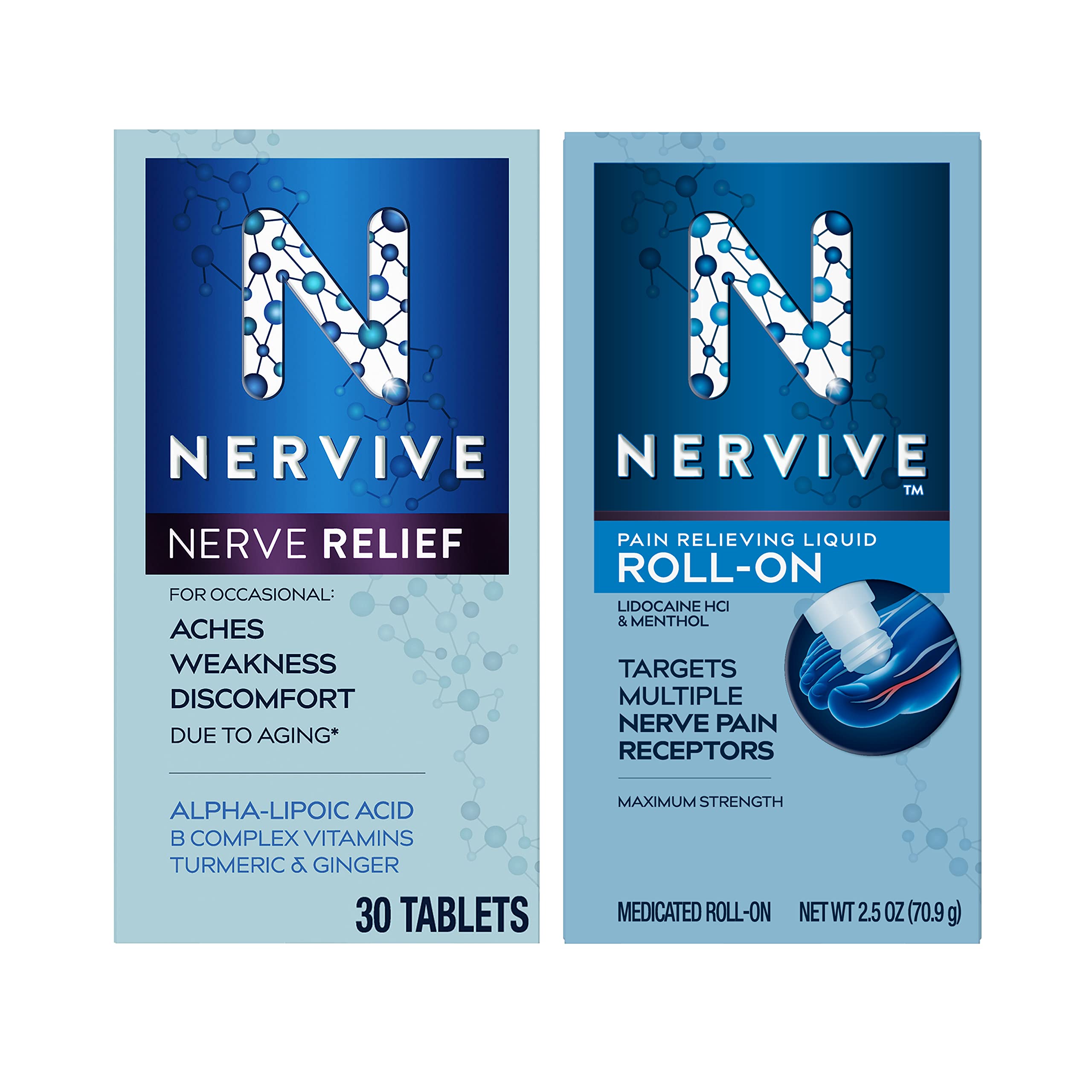 Mua Nervive Nerve Care, Pain Relieving Roll On, Max Strength Topical Pain Relief, 2.5 oz Nerve ...
