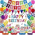 Amazon.com: Birthday Decorations Kit, Birthday Party Banner, Honeycomb ...