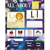Amazon.com: Motiskyy 34" x 27" All about Letters Pocket Chart Alphabet ...